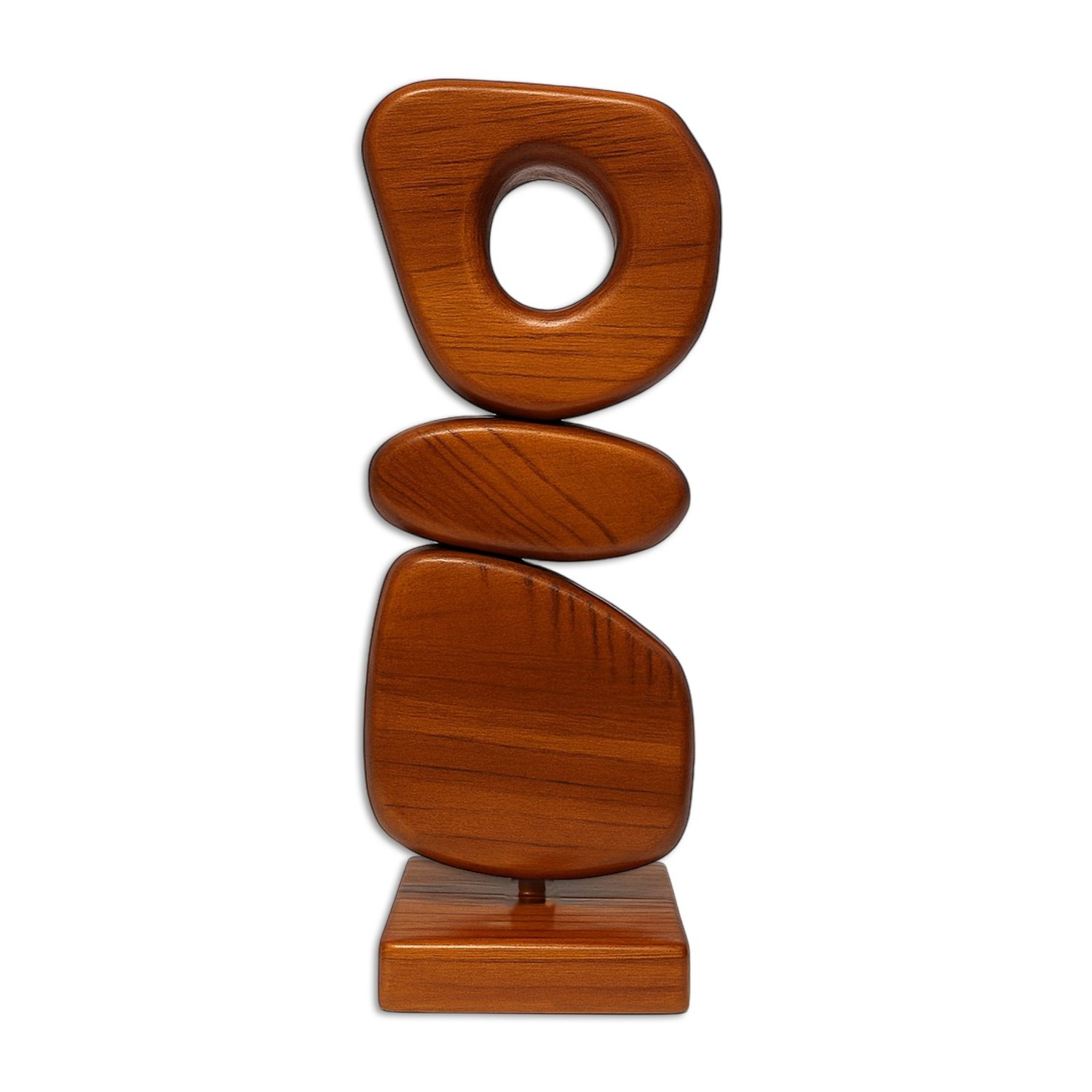 Escultura Decorativa De Estante Forma Orgânica Abstrata Em Madeira ...