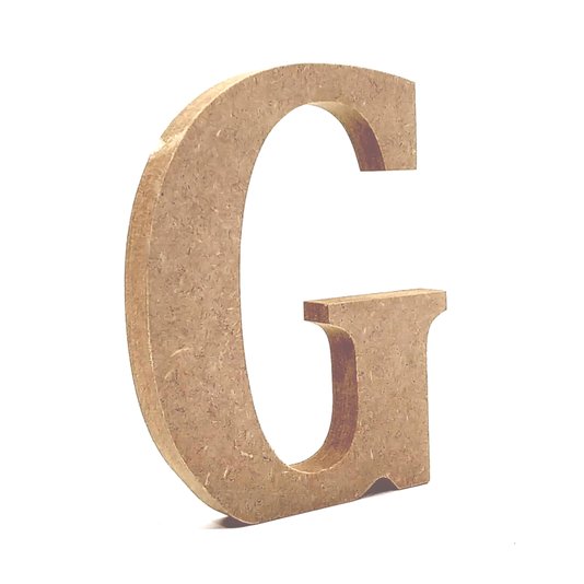 Letra Decorativa G 15cm em Mdf Cru 15mm - cnc47 - Kiaga