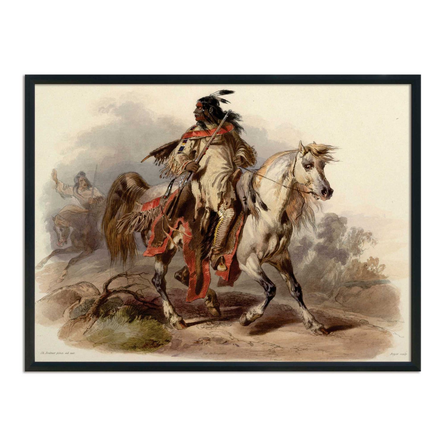 Quadro Decorativo Vintage Índio - Kiaga