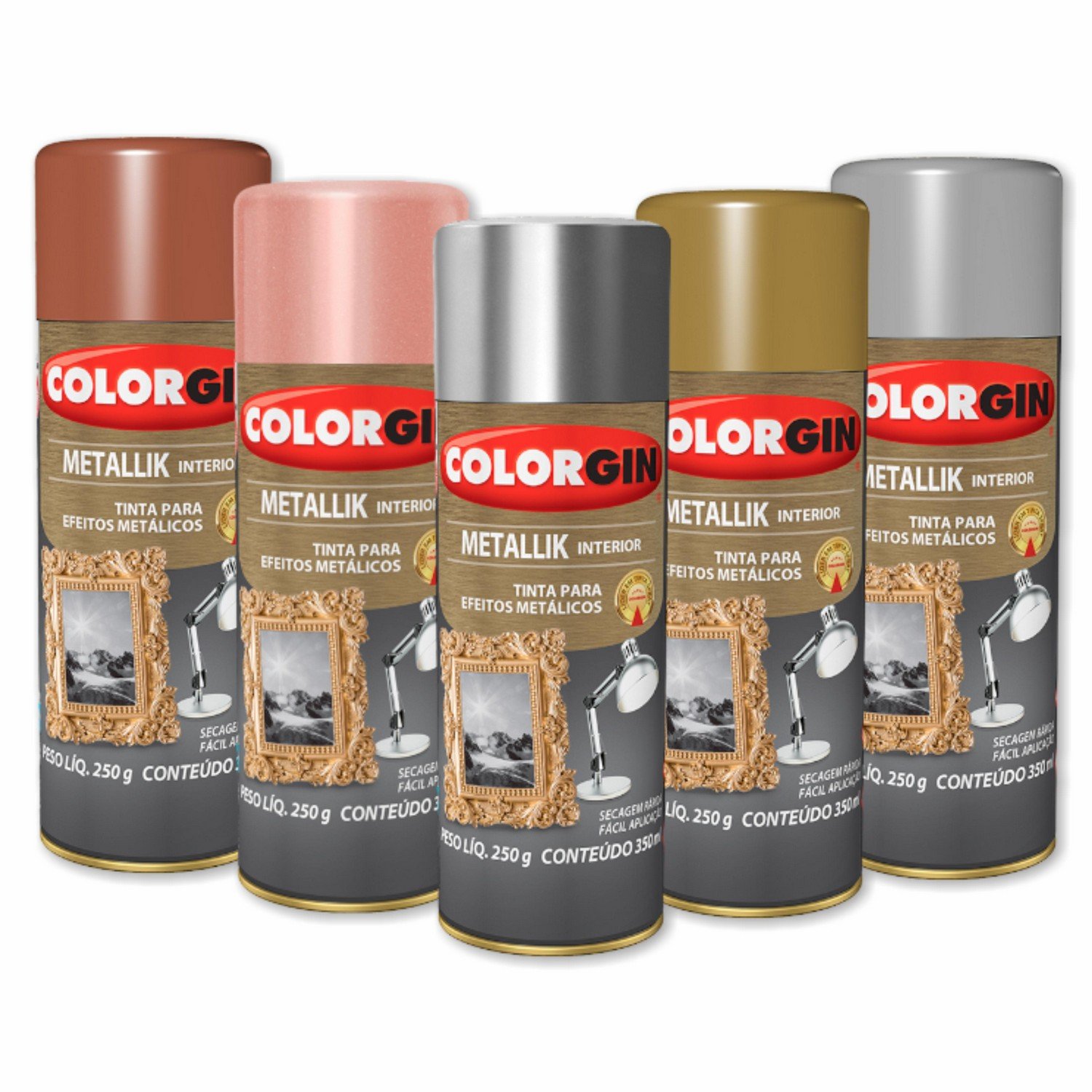 Tinta Spray Colorgin Metallik Interior 350ml - Kiaga