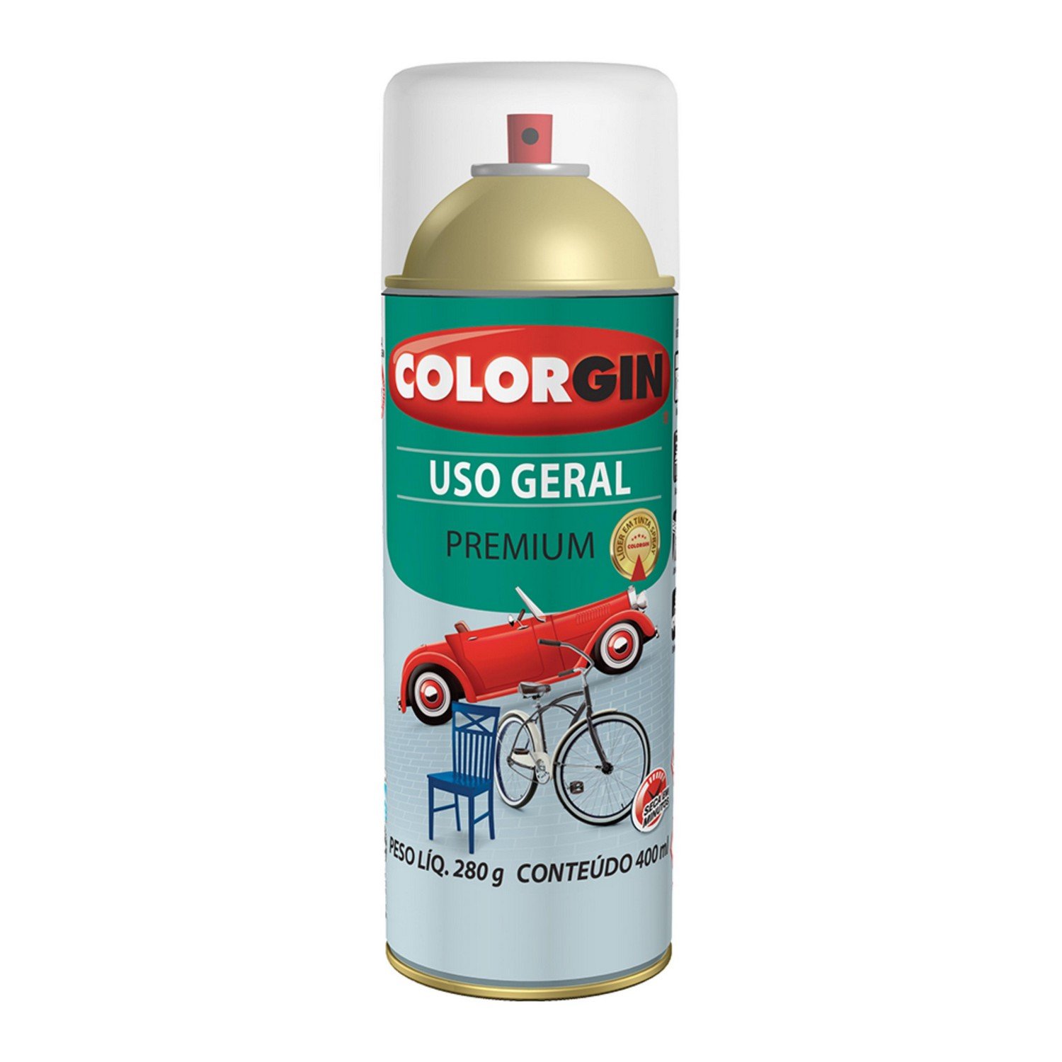 Verniz Incolor Spray Colorgin Uso Geral 400ml - Kiaga